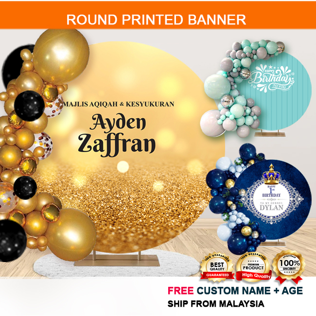 Banner Decoration / Hari Jadi - Custom Banner / Circle / Banner for ...