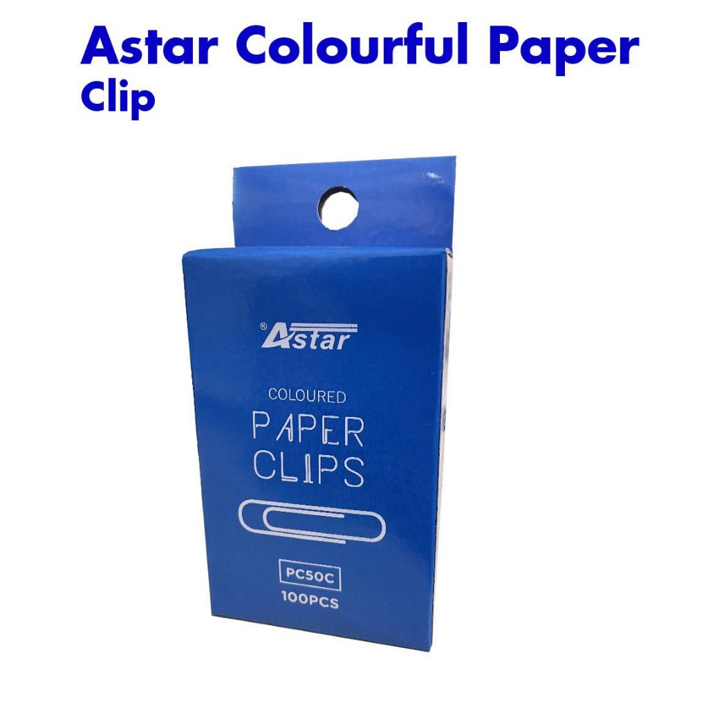 Astar Colour Paper Clips 28mm / 50mm 100pcs/Box | Shopee Malaysia