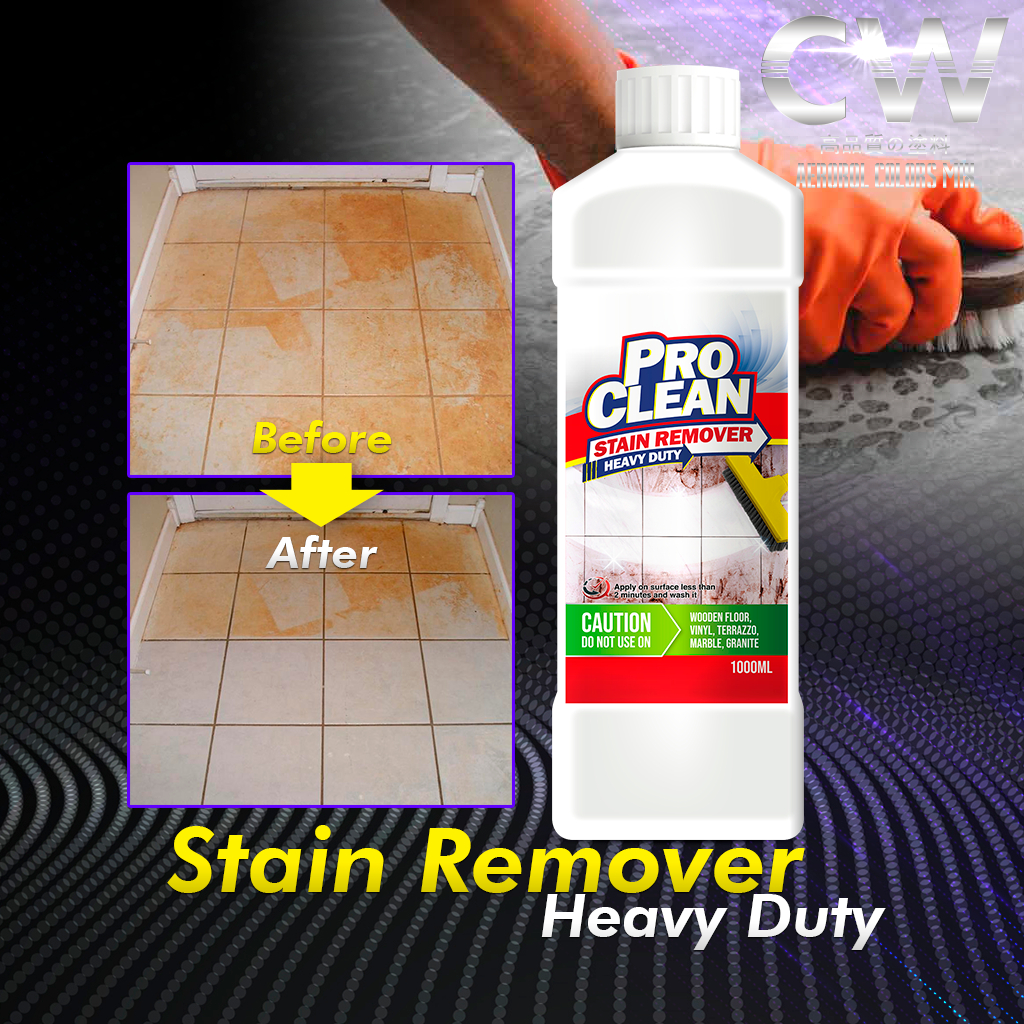Heavy Duty Stain Remover - Floor Cleaner 1L PROCLEAN for Tiles Cement ...