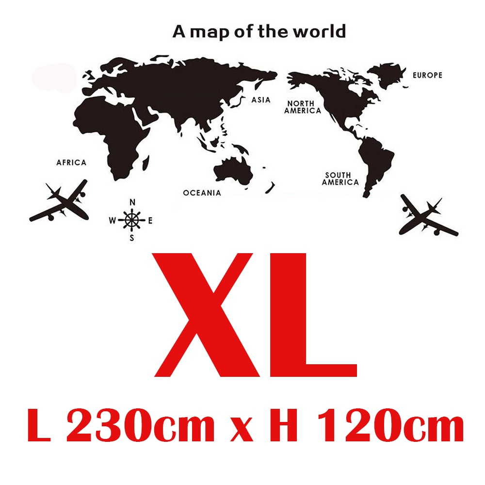 【Ready Stock】World Map Wall Sticker Acrylic 3D Solid Crystal World Map ...