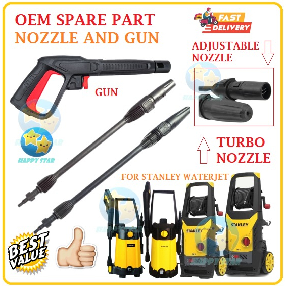 OEM SPARE PART NOZZLE GUN SET SW19 SW21 STPW1400 STANLEY WATERJET HIGH PRESSURE WASHER ...