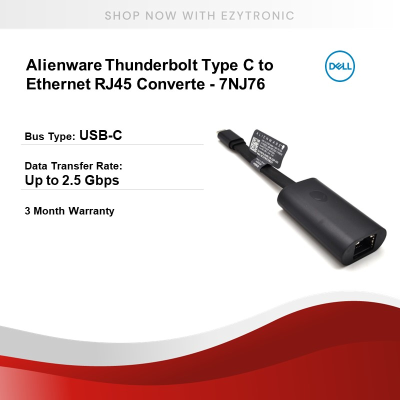 Alienware Thunderbolt 2.5Gbps Type C to Ethernet RJ45 Converter P/N ...