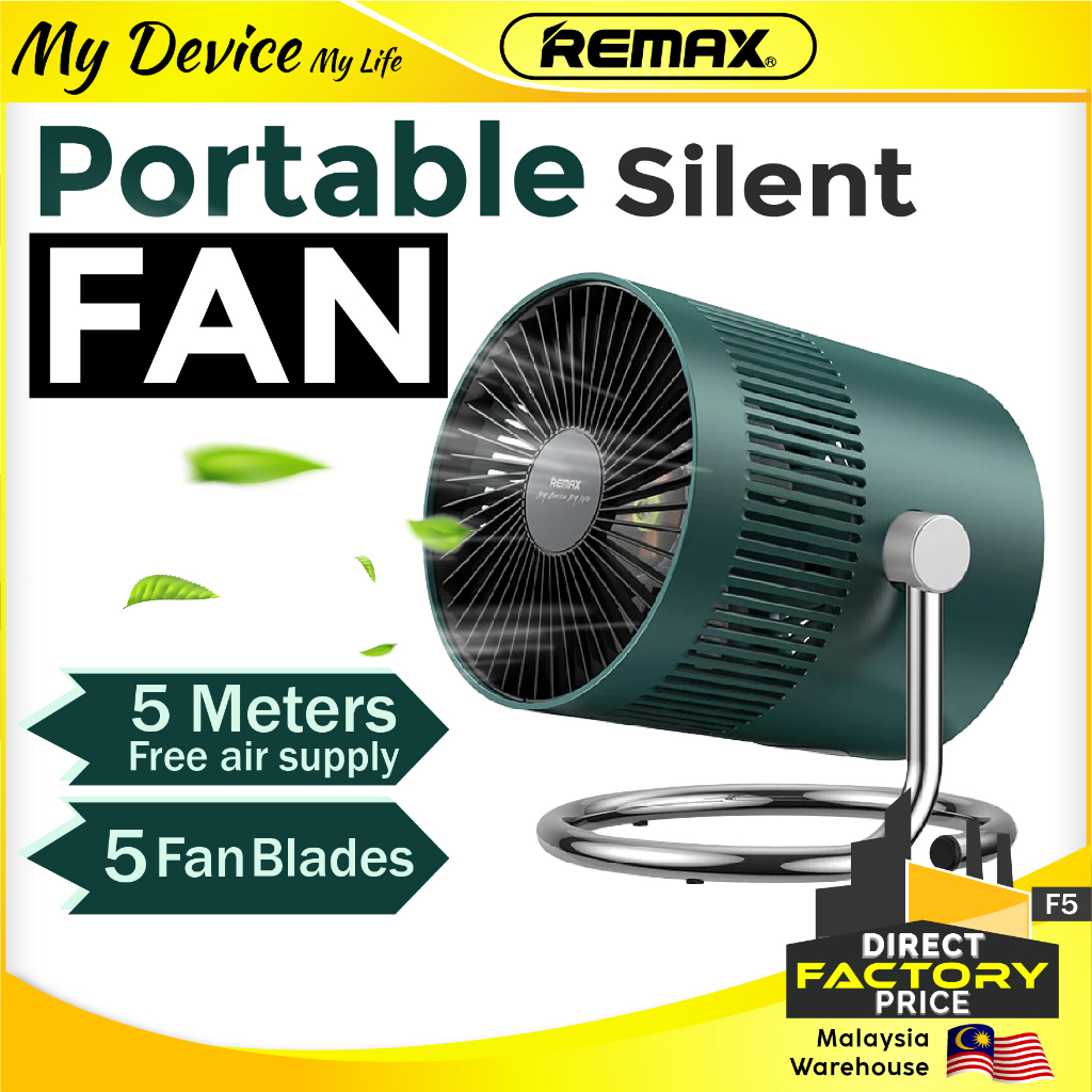 REMAX F5 Mini fan Cool Pro Desktop Fan Portable Plastic Fan Battery USB ...