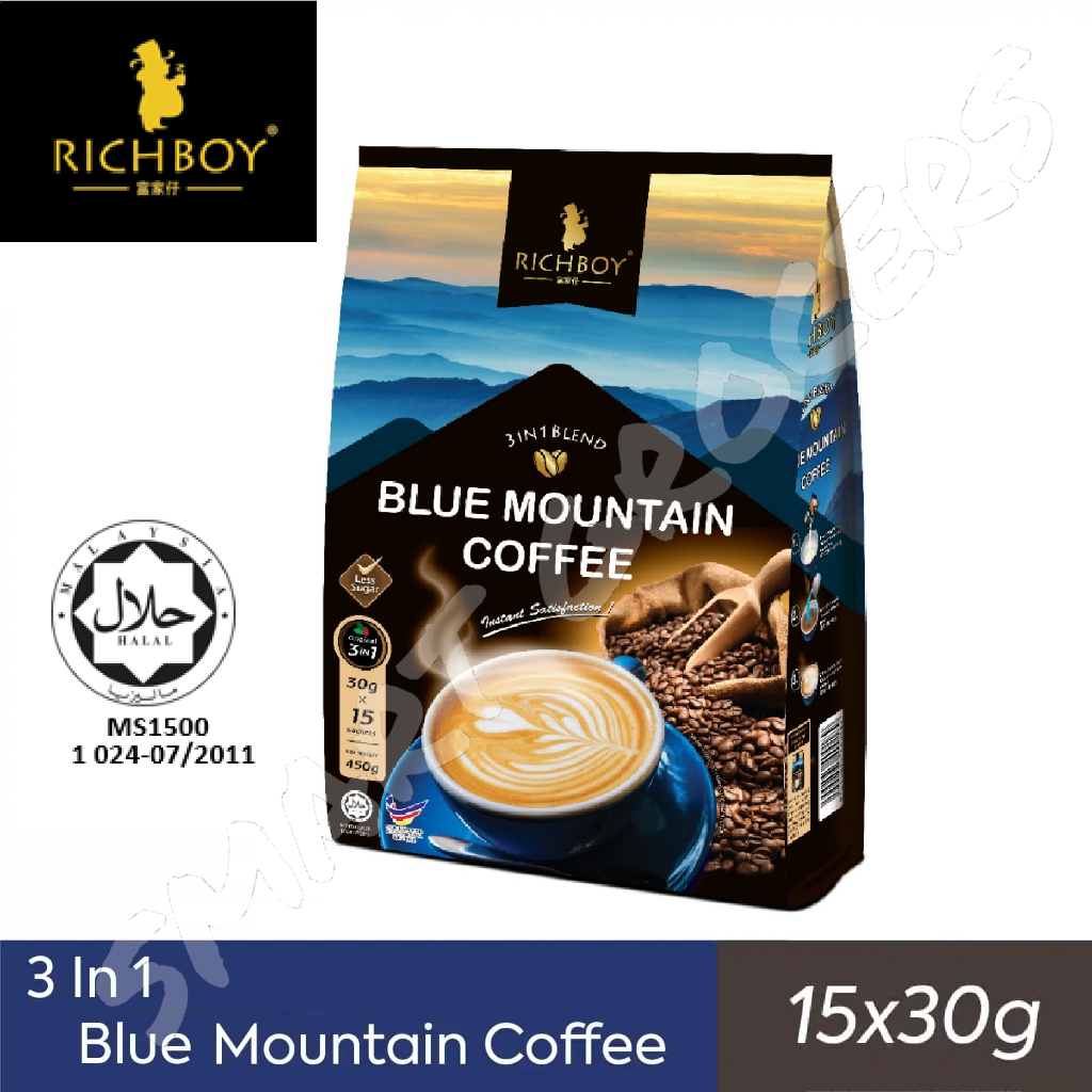 RICHBOY 3IN1 BLUE MOUNTAIN COFFEE (15X30g) HALAL | Shopee Malaysia