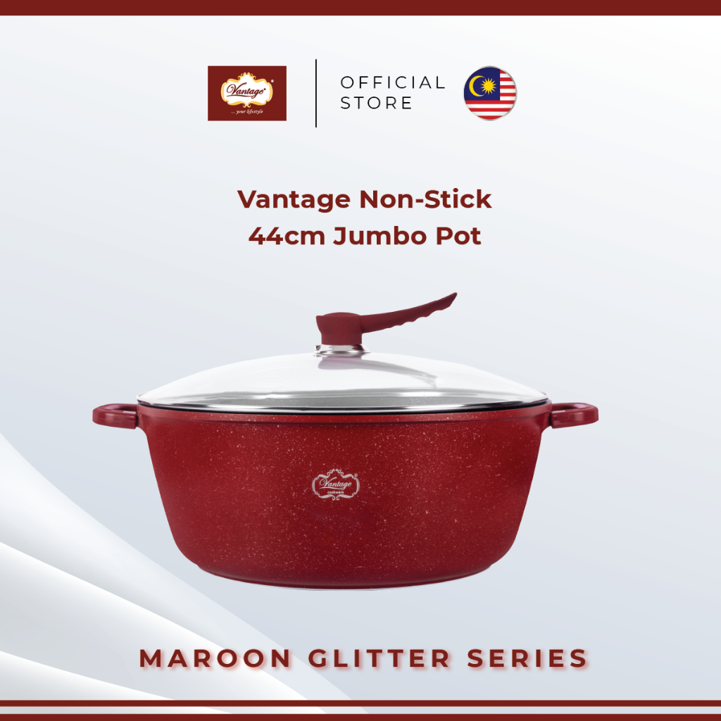 Vantage Non-stick 44cm Jumbo Pot (Percuma 1pcs Giant Turner +5pcs Green ...