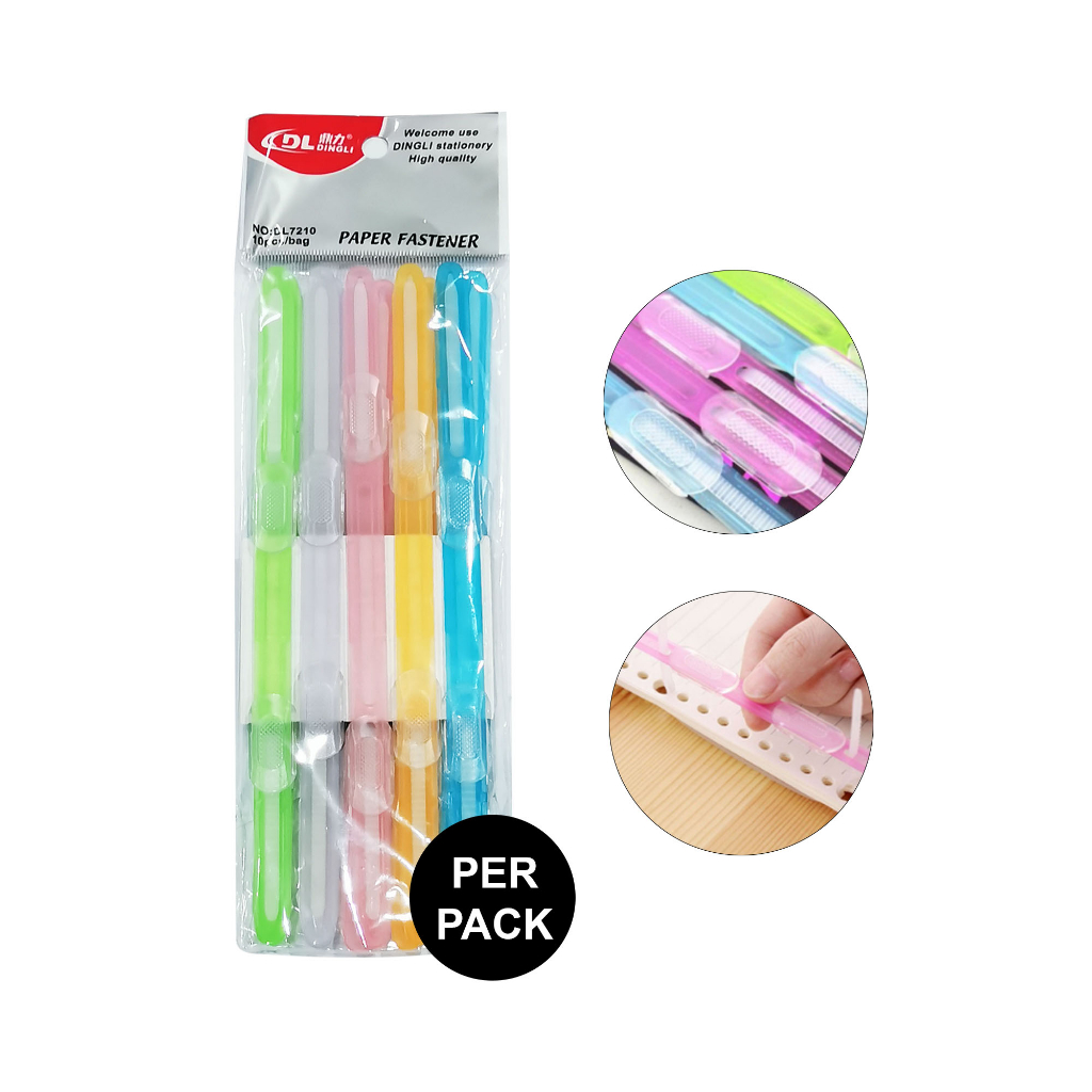 DINGLI Mix Color Paper Fastener - 10pcs (DL7210) | Shopee Malaysia