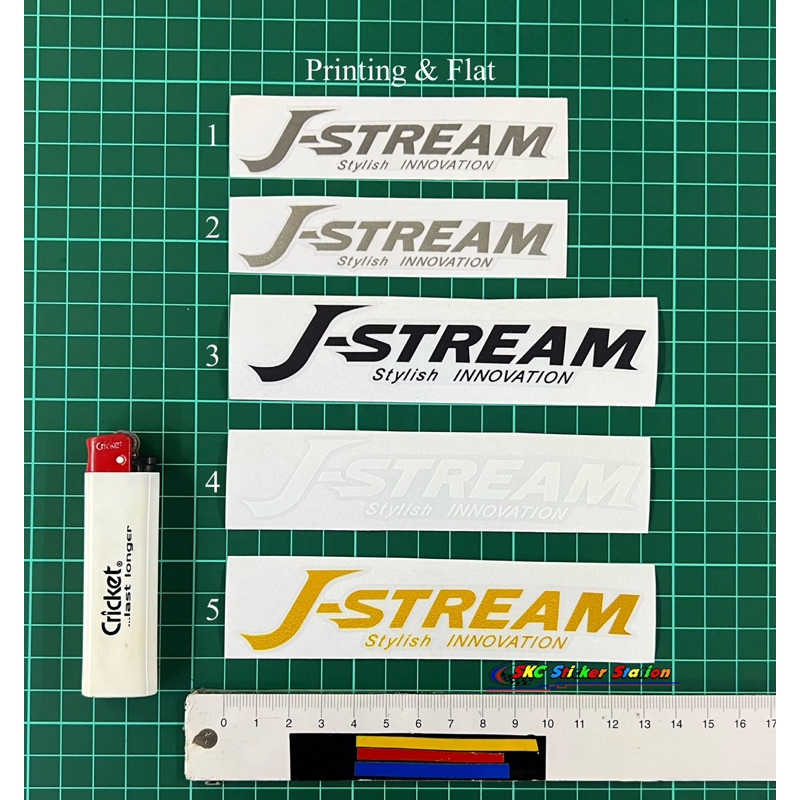 J Stream / J-Stream Sticker Helmet Printing Flat Transaprent Outline ...