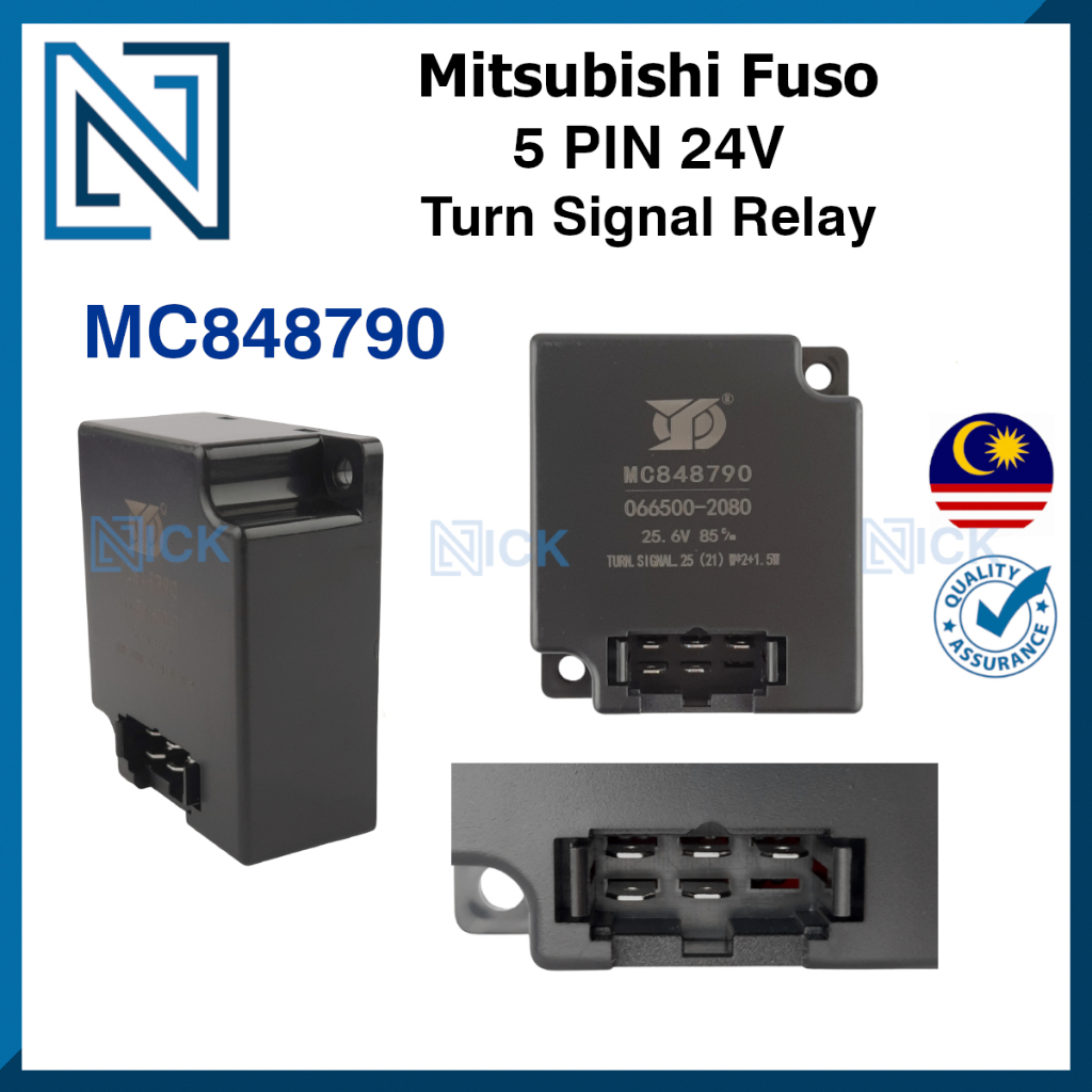 MC848790 MITSUBISHI FUSO 24V Flasher Relay 5 Pin Indicator Signal Relay ...