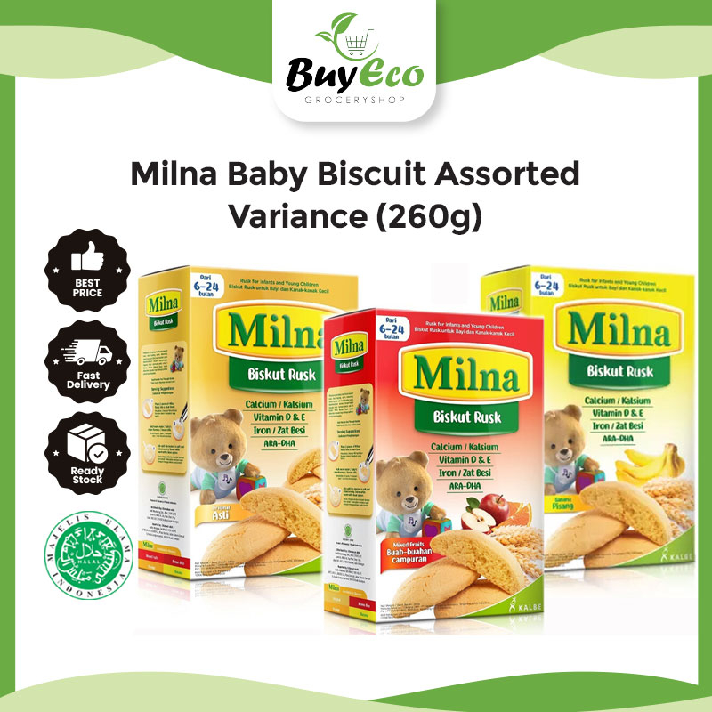 Milna Baby Biscuit Assorted Variance (260g) | Shopee Malaysia