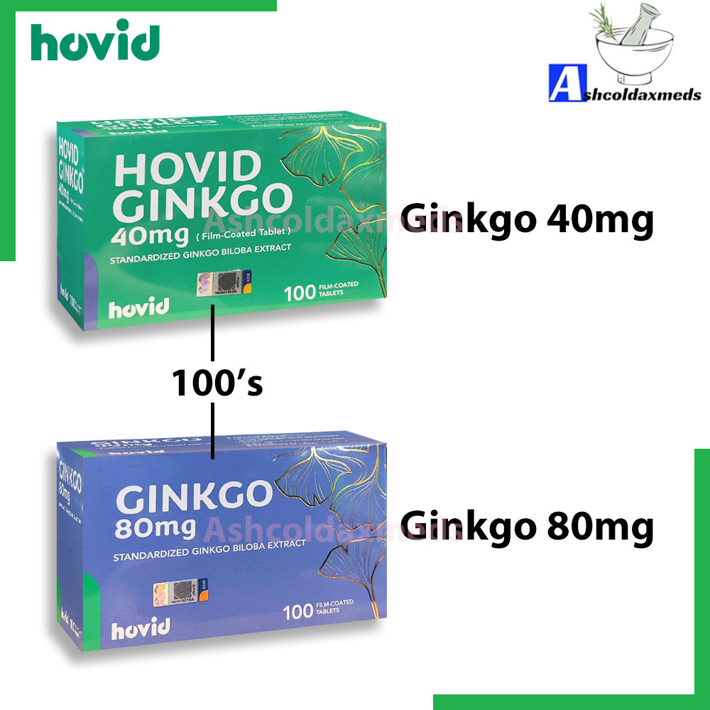 (1 BOX) Hovid Ginkgo 40mg/80mg 100s (10x10S) | Shopee Malaysia