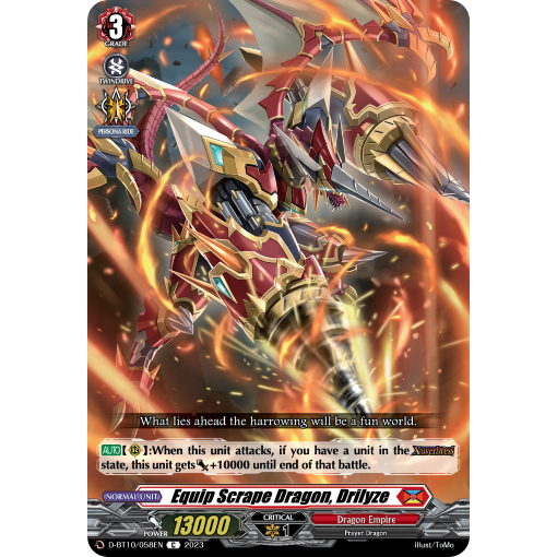 D-BT10/058EN Equip Scrape Dragon, Drilyze Dragon Empire C (English) Cardfight Vanguard | Shopee ...