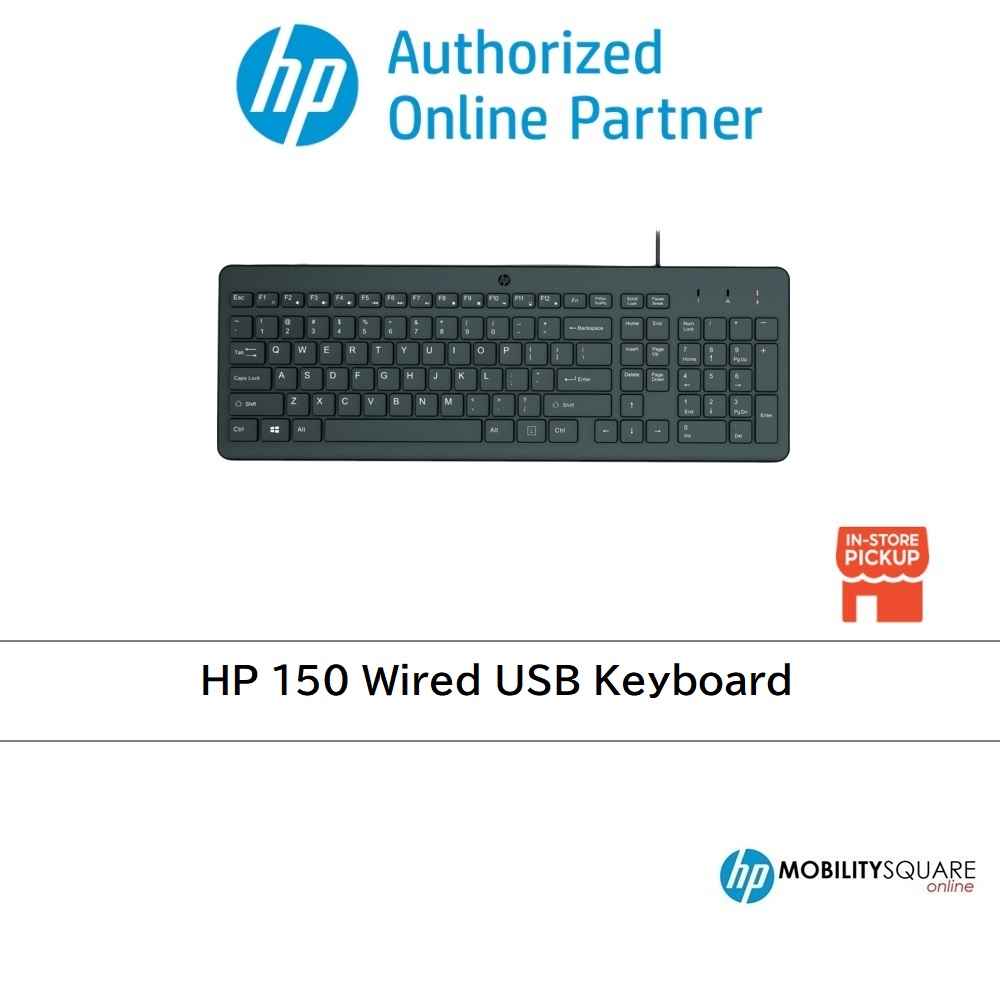 HP 150 Wired USB Keyboard [ 664R5AA ] | Shopee Malaysia