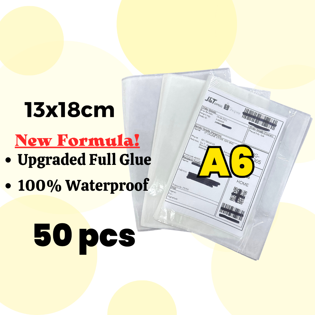 A6 Consignment Note Pocket Waybill Courier Bag Mailing Address Pocket ...