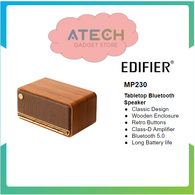 EDIFIER MP230 BLUETOOTH PORTABLE SPEAKERS WITH CLASSIC DESIGN | Shopee Malaysia