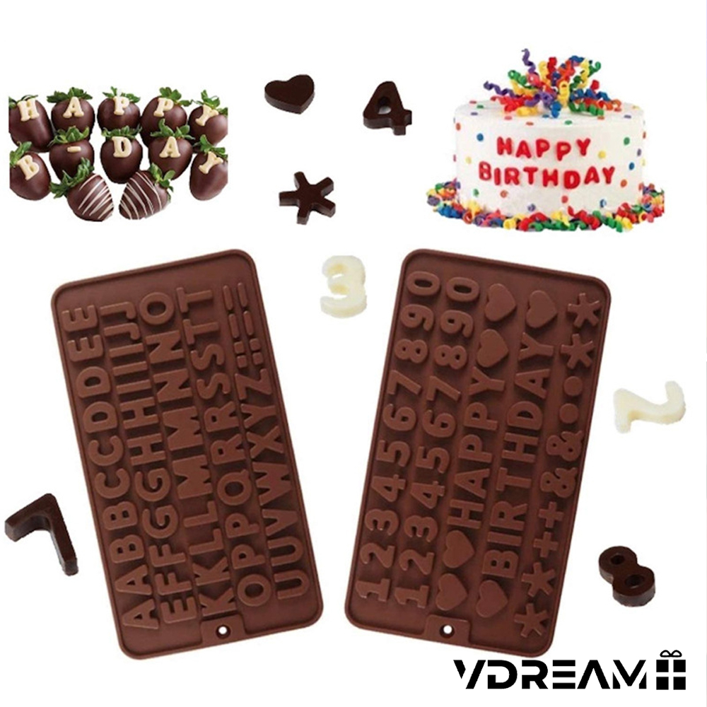 Silicone DIY Mini Alphabet Chocolate Mold Candy mould Baking | Shopee ...