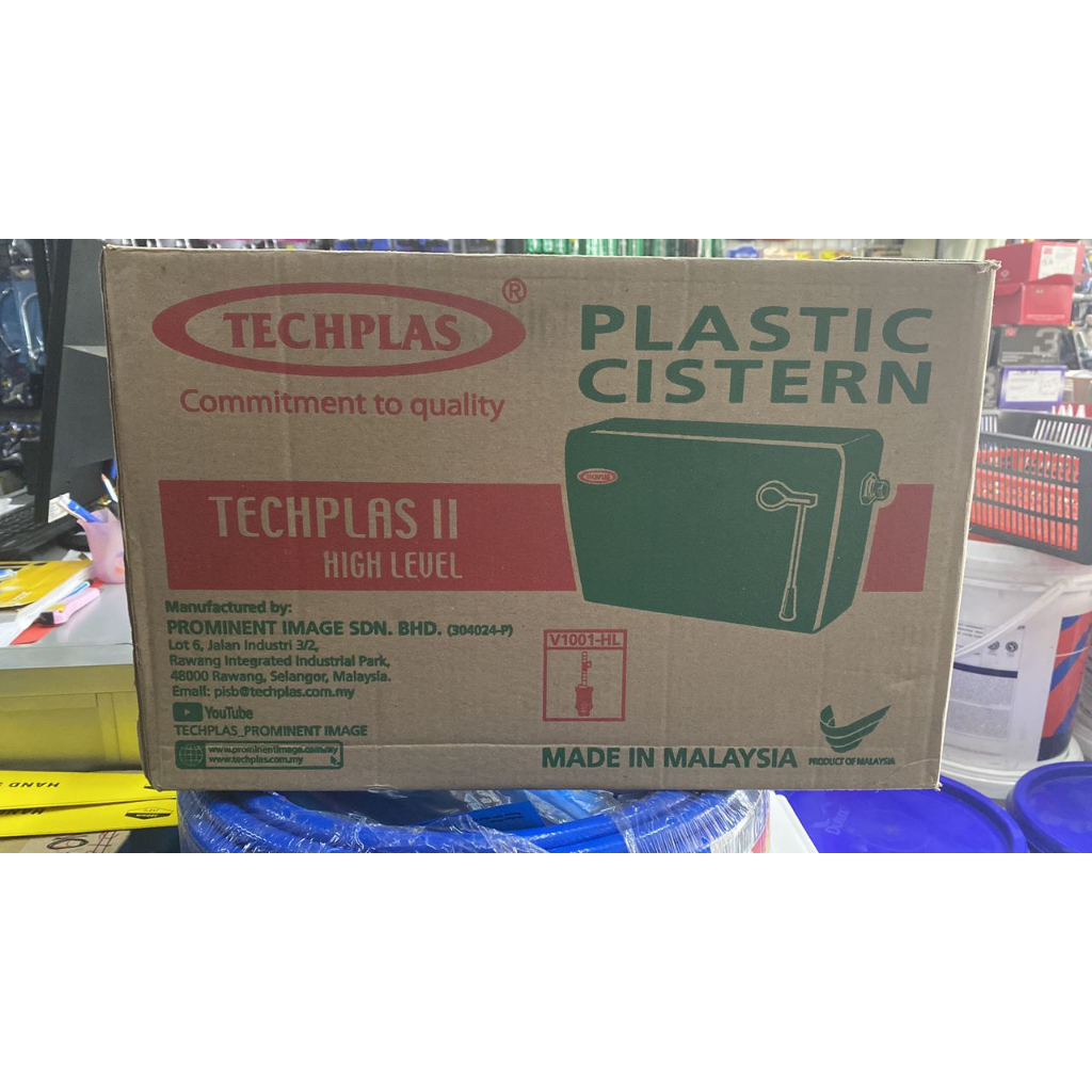 TECHPLAS Cistern High Level 9L PCL-V1001-HL-WM Plastic Flush Water Pump ...