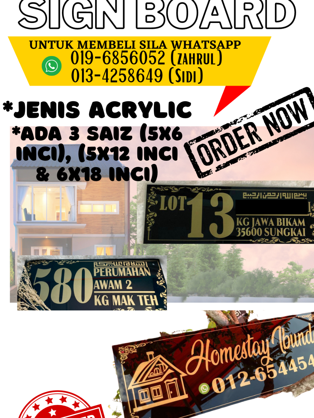 Plate Alamat Rumah/Signage/Home Sign Board/Assalamualaikum Signage ...