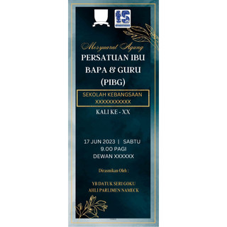 Banner + Banting + Buku Program Mesyuarat Agung PIBG (Canva Edit ...