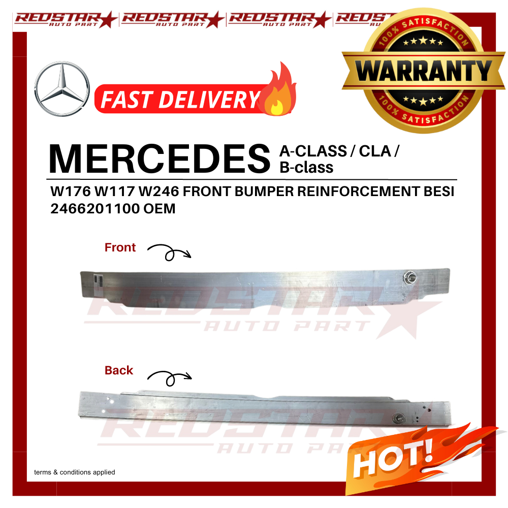 Mercedes W176 W117 W246 Front Bumper Reinforcement Besi A2466201100 ...