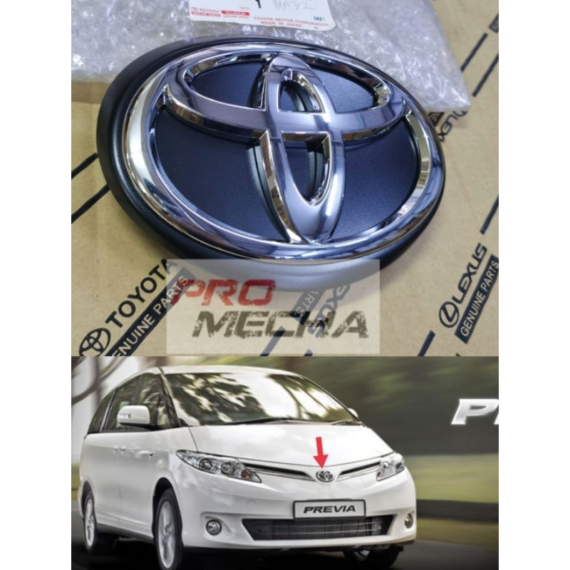 ORIGINAL TOYOTA ESTIMA ACR50 PREVIA FRONT GRILLE LOGO EMBLEM. WITH LOGO ...