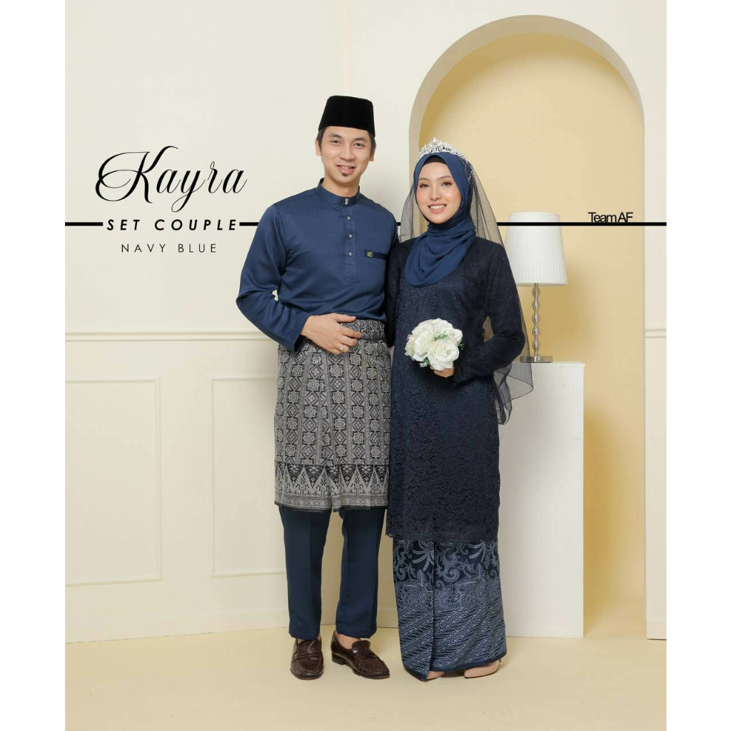 KURUNG KAYRA | SET NIKAH | TUNANG| SANDING |BAJU MELAYU [NAVYBLUE ...