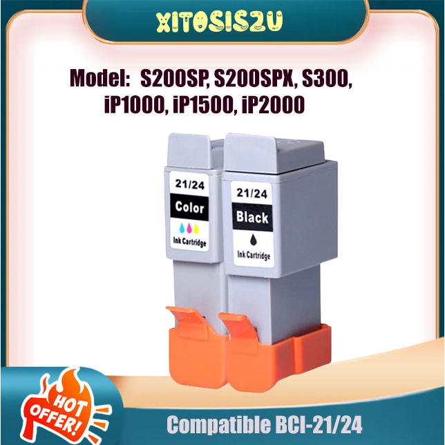 Compatible BCI-21/24 ink cartridge for canon PIXMA iP1000 MP110 1set BK ...