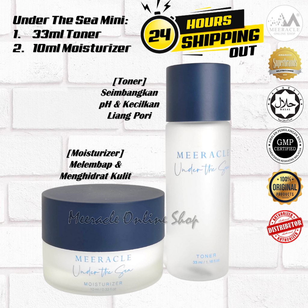 💯 MEERACLE Mini Toner & Mini Moisturizer Set Untuk Penjagaan Kulit Muka ...