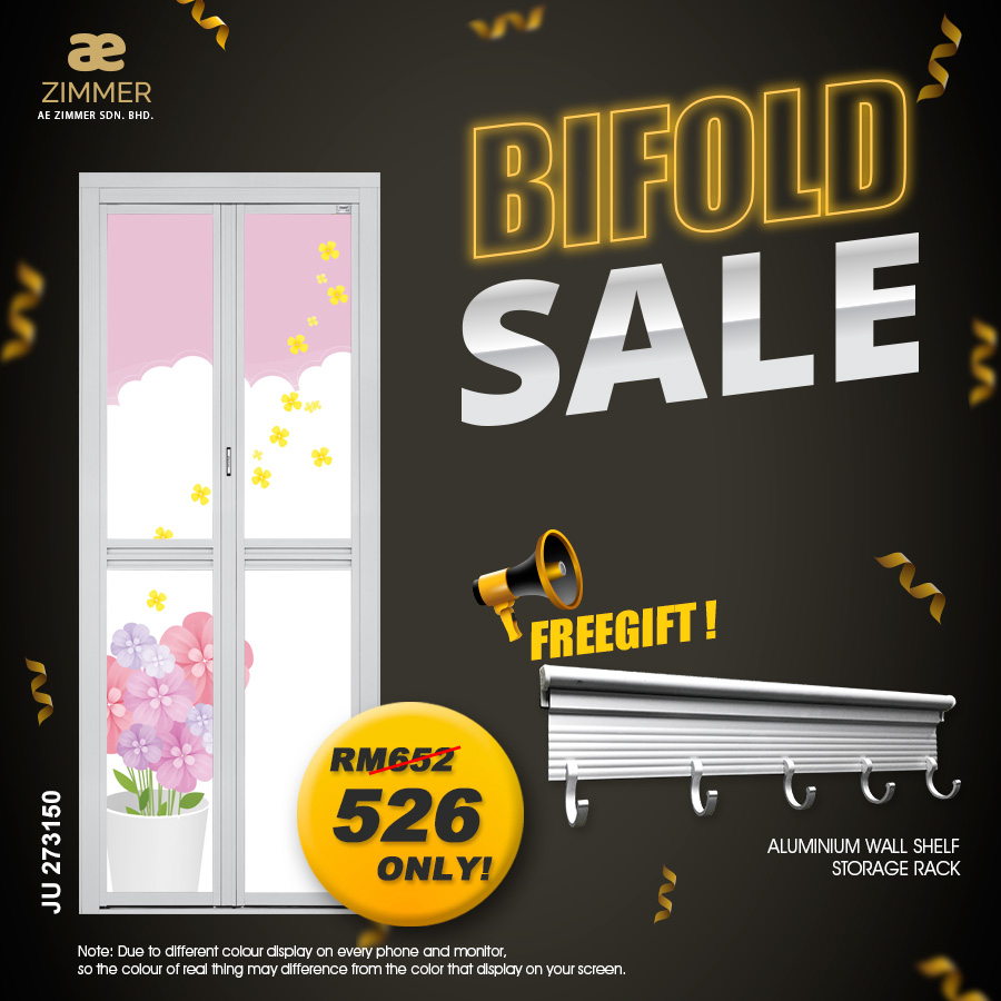 AE Zimmer Onitek Bi Fold Door BD6 / Toilet Door, bifold, Pintu Lipat ...