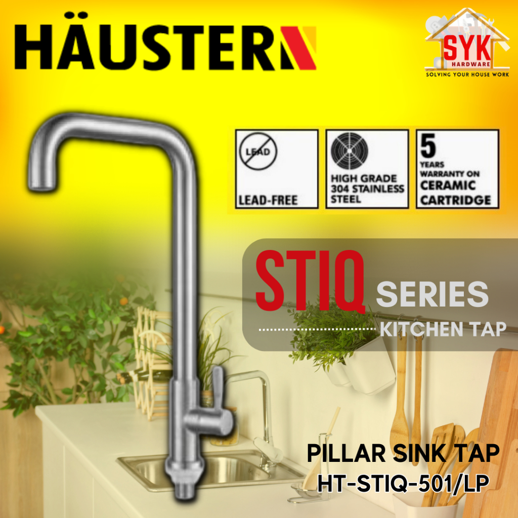 SYK HAUSTERN HQ-STIQ-501/LP Stainless Steel Pillar Tap Water Sink Tap ...