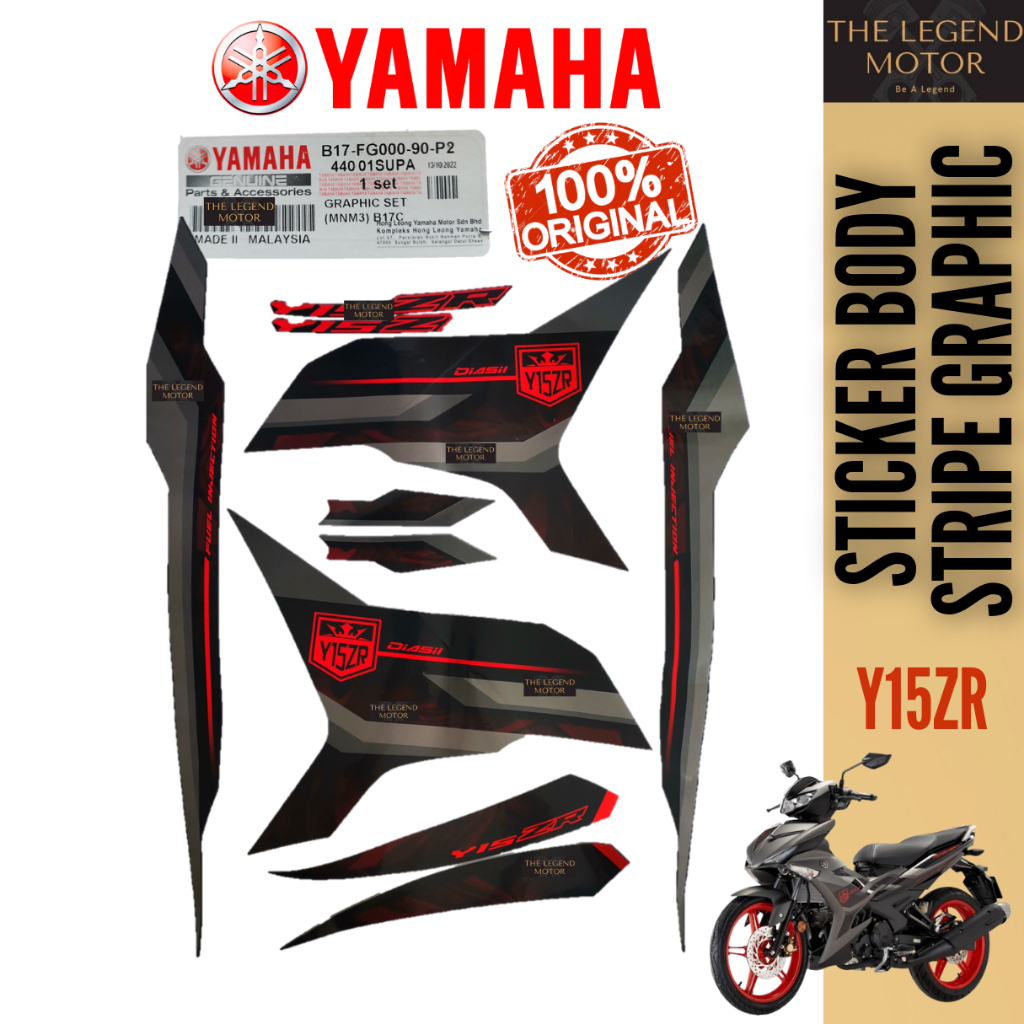 Y15ZR Y15 ZR YSUKU STICKER BODY STRIPE GRAPHIC COMPLETE MNM3 B17-FG000 ...