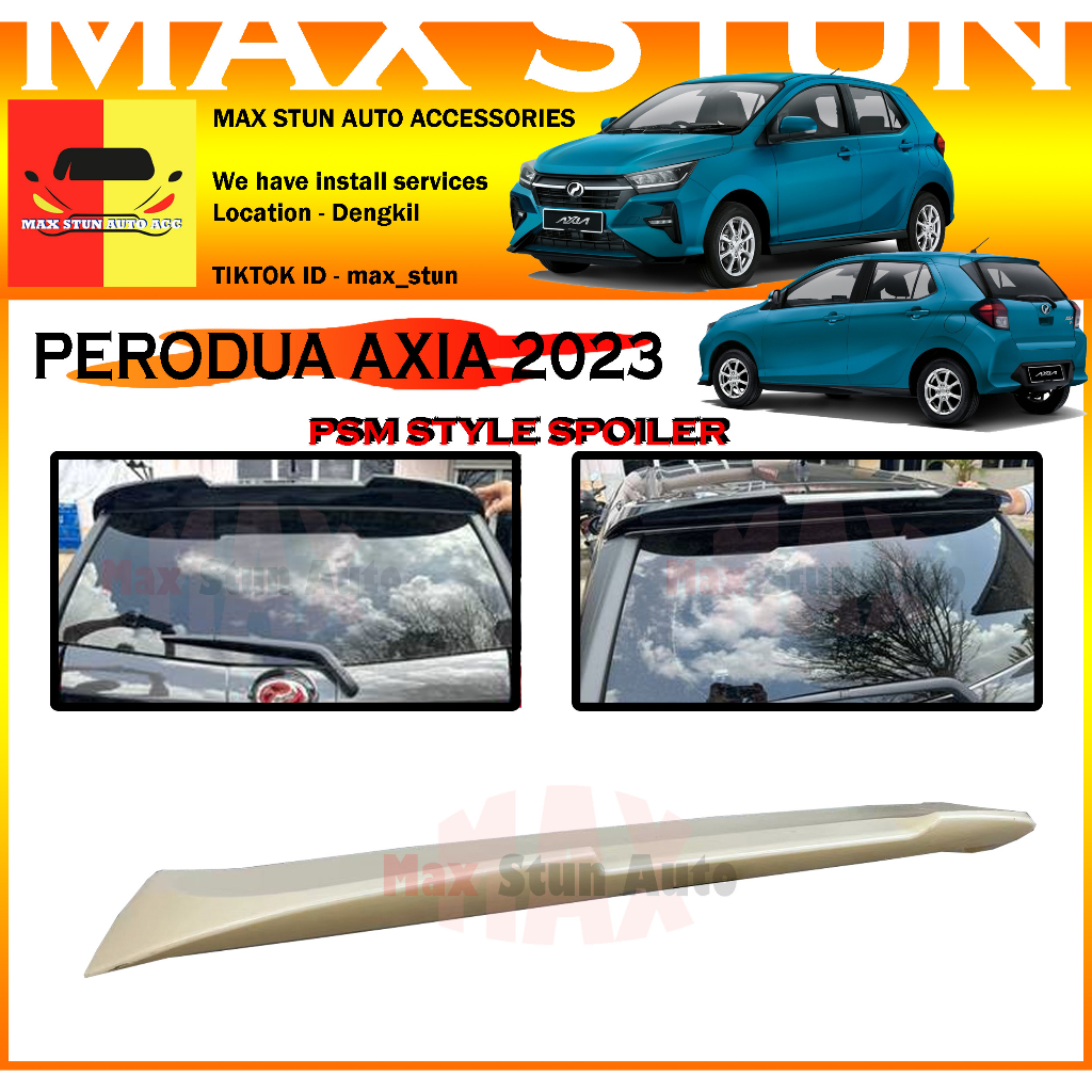 PERODUA AXIA 2023 PSM STYLE SPOILER DUCK TAIL REAR SPOILER NEW AXIA PSM ...