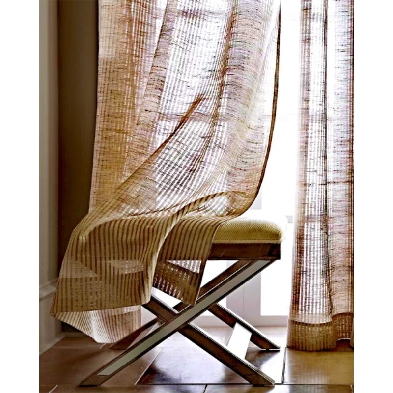 YEE CURTAIN Langsir Brown Sheer Curtain Tulle Window Living Room ...