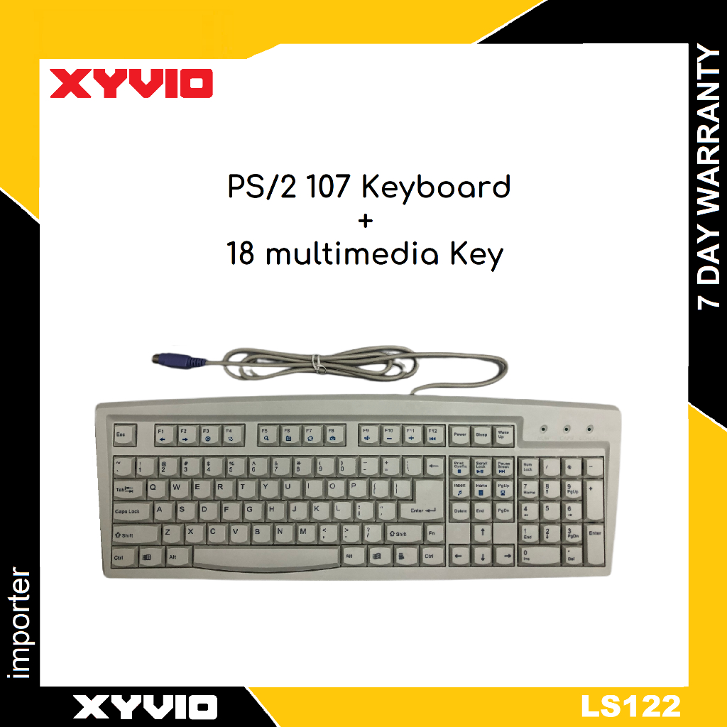 XYVIO LS122 PS/2 107 Keyboard + 18 multimedia Key | Shopee Malaysia