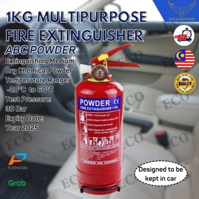 Portable 1KG/2KG Multipurpose Fire Extinguisher Ingusher ABC Powder For ...