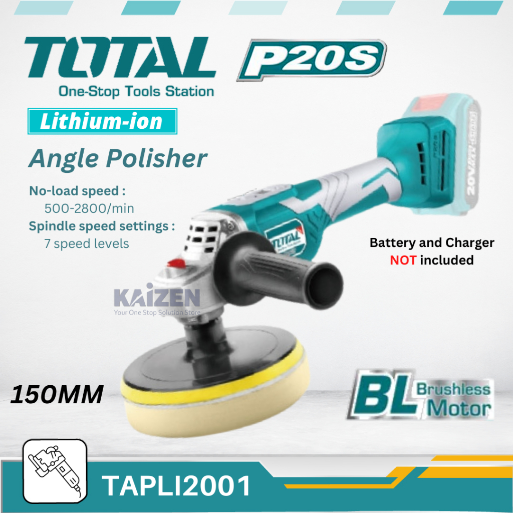 TOTAL TAPLI2001 20V Li-ion Angle Polisher 150MM | Shopee Malaysia