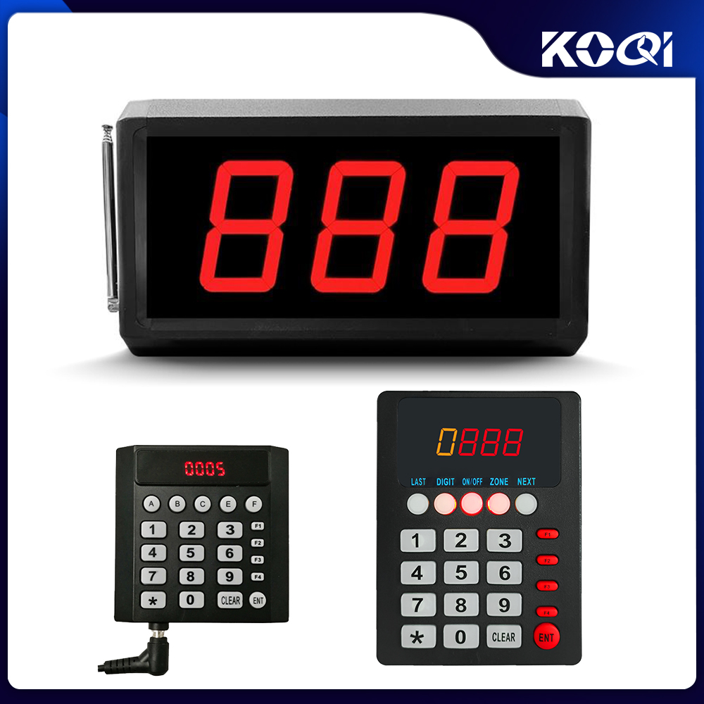 Wireless Queue Number System aloud Calling System / 3-Digit Calling Management Wireless Call ...