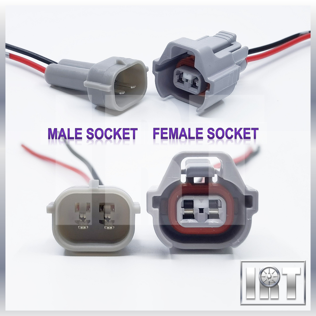 2 Pin Fuel Injector Socket Corolla Toyota AE101 AE111 Soket Kereta ...