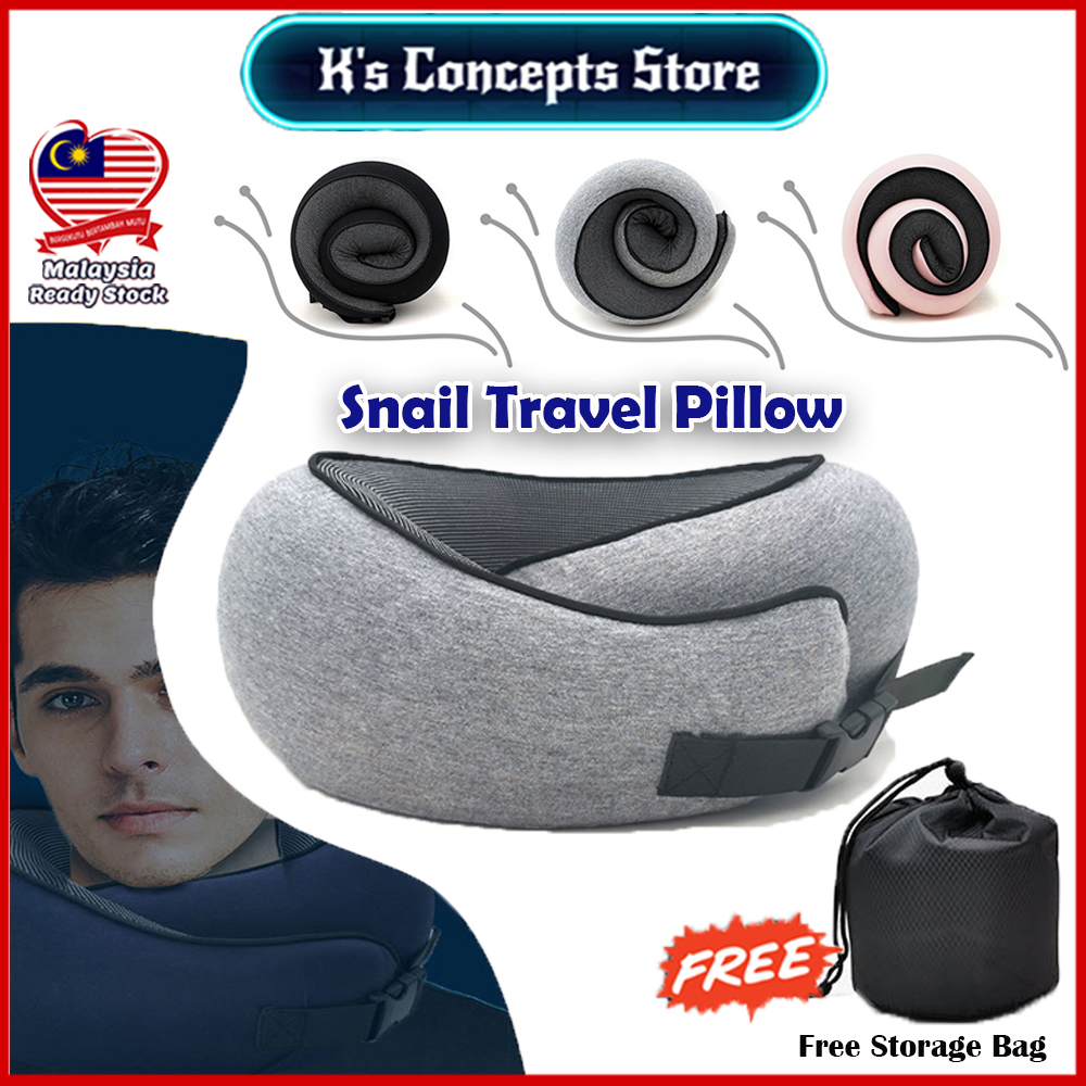 【Ready Stock】Neck Pillow 360 Neck Support Snail Travel Pillow | Shopee ...