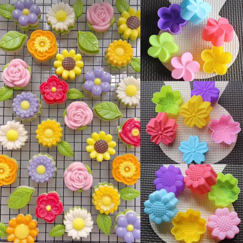 1pc Silicone Flower Mould 5cm Agar Jelly Mawar Acuan Kuih Apam Bunga ...