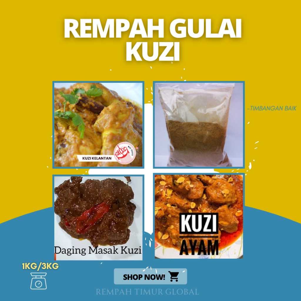 REMPAH GULAI KUZI KELANTAN 1KG/REMPAH KUZI/KUZI DAGING DAN AYAM/REMPAH ...