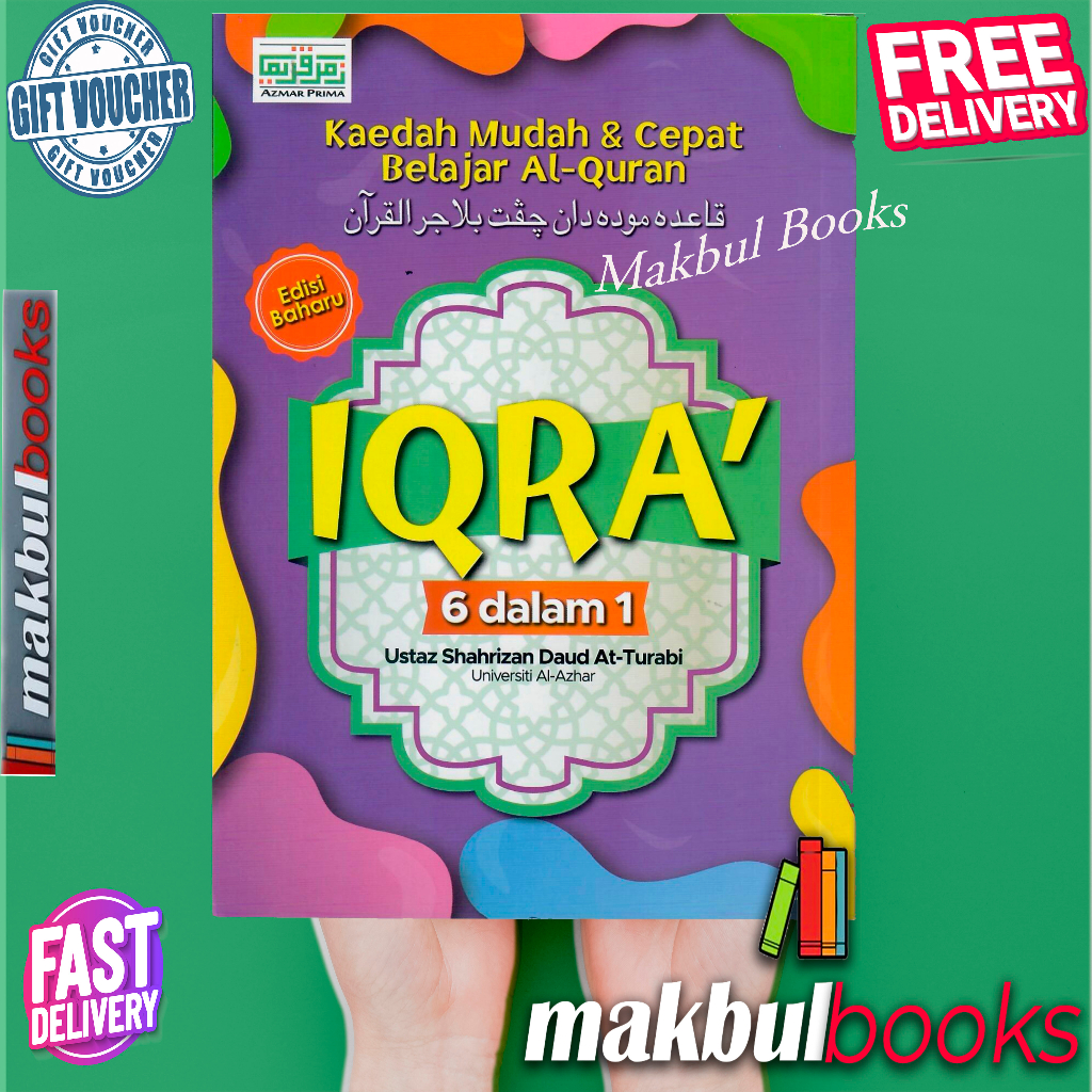 AZMAR PRIMA: IQRA' 6 DALAM 1 EDISI BAHARU RAINBOW ~ KAEDAH MUDAH ...