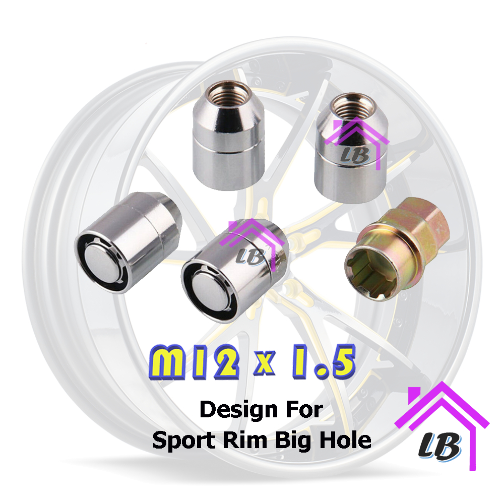 Wheel Lock Anti Theft Lock Nut Wheel Nut Sport Rim Skru Tayar Kereta ...