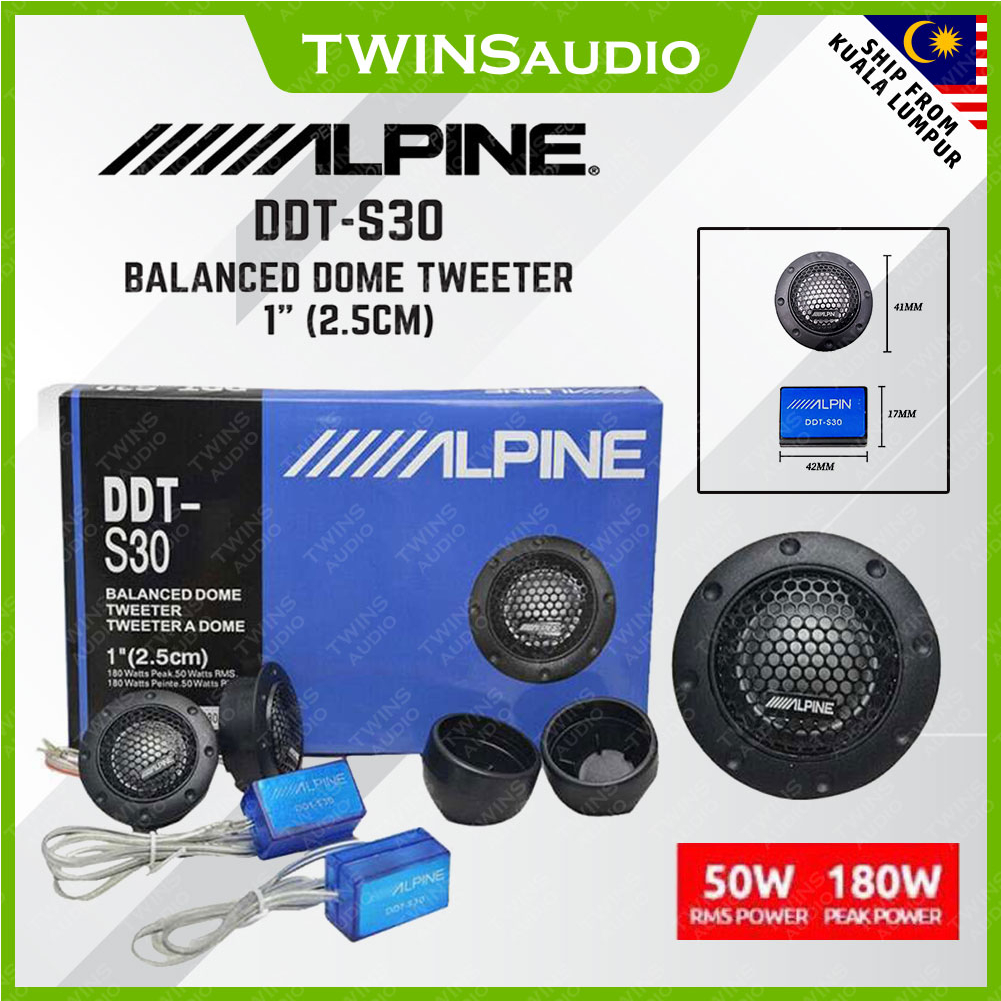 ALPINE DDT-S30 / TS-T120 / MA260 / TP160 Balanced Dome Tweeter (Tweeter ...