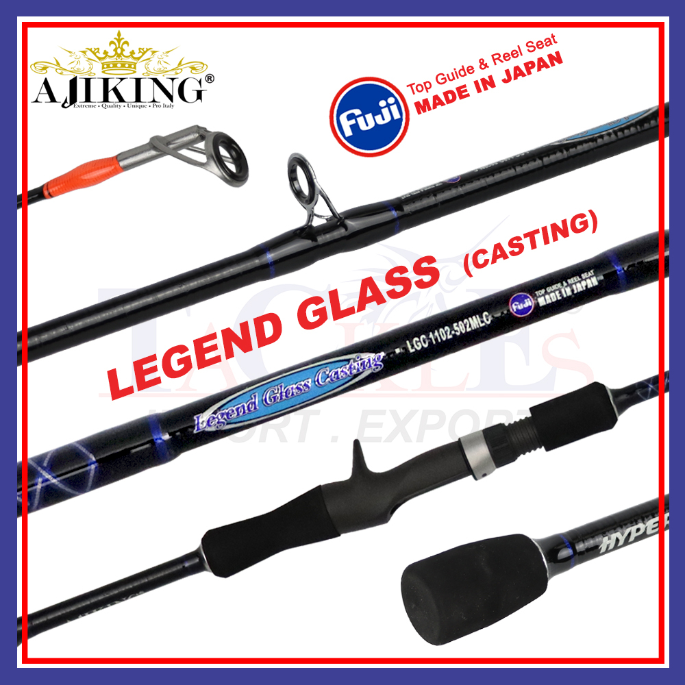(5'0ft-6'6ft) Ajiking Legend Glass Casting Fishing Rod MaxLoad 3kg-4 ...