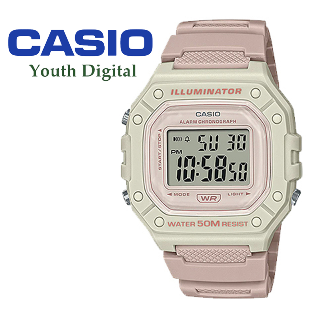 Casio Series Youth Digital Unisex Watch W-218HC-4A2V | Shopee Malaysia