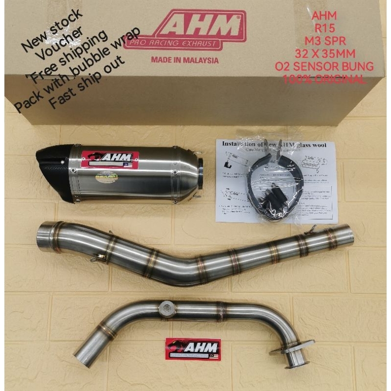 R15 AHM M3 SPR EXHAUST (O2 SENSOR BUNG) (32MM) (💯% ORIGINAL) | Shopee ...