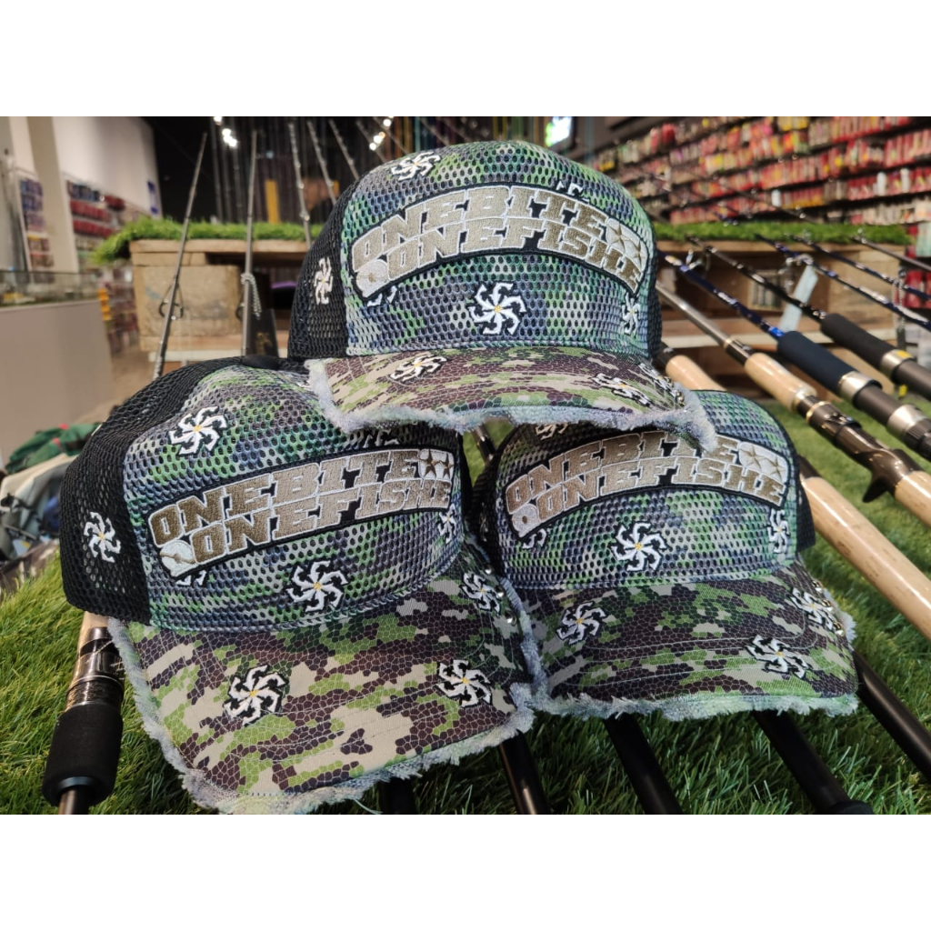 One Bite One Fish OBOF Cap OBOF-23 All Mesh Arch Logo | Shopee Malaysia