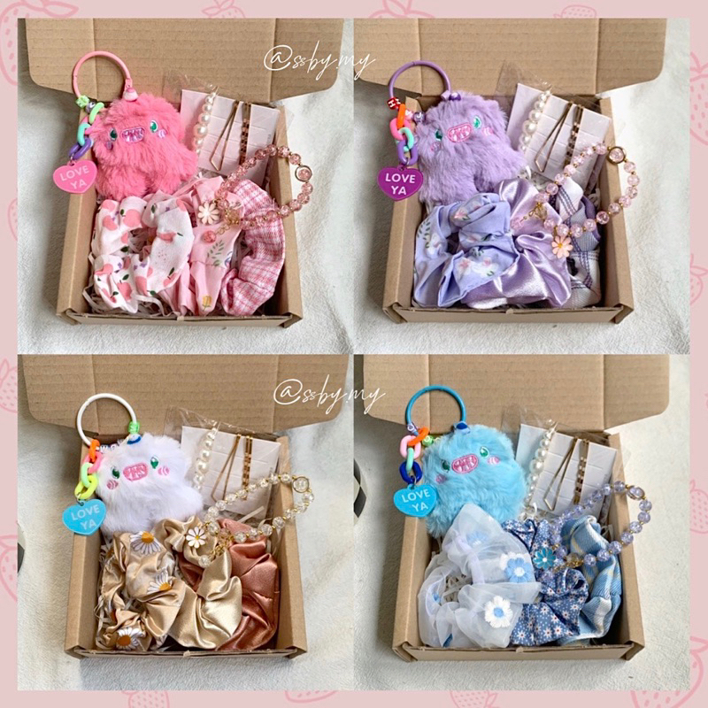 Surprise Gift Box Murah Gift Box Birthday for Woman Scrunchies Furry ...