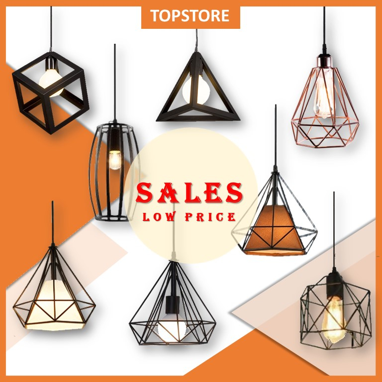 TOPSTORE Pendant Light Hanging Light Lampu Gandung Dining Lamp Lampu ...