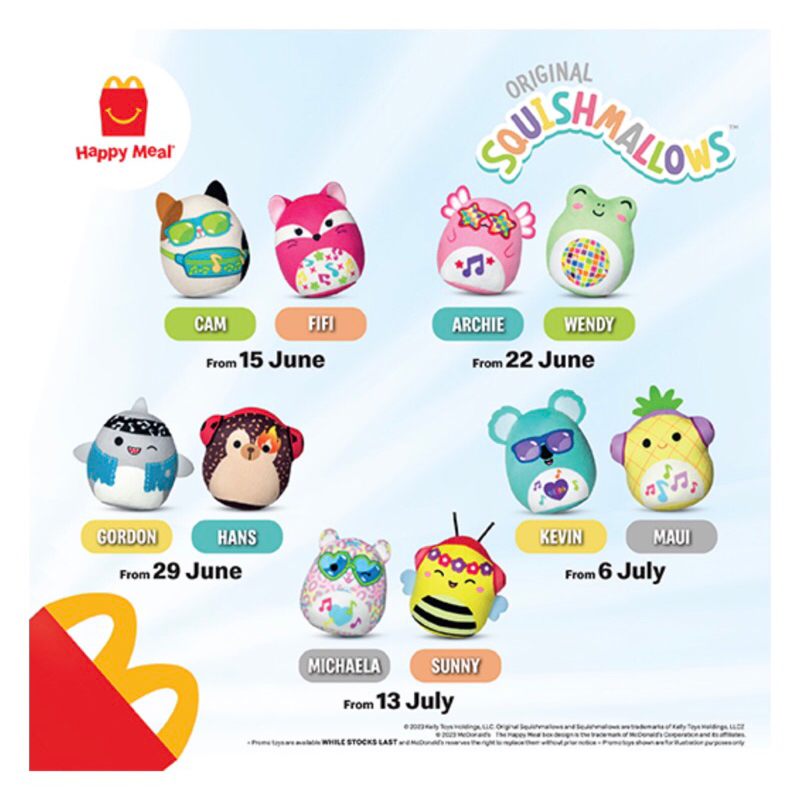 McDonald’s McD Mekdi 2023 Squishmallows Original Happy Meal Toys MISB | Shopee Malaysia